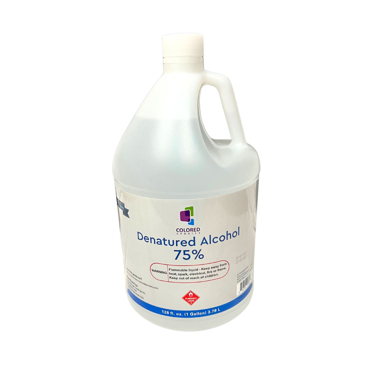 1 Gallon 75% Denatured Alcohol and 1 Spray bottle - Coloredepoxies