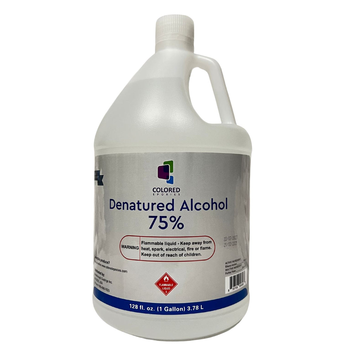 1 Gallon 75% Denatured Alcohol and 1 Spray bottle - Coloredepoxies